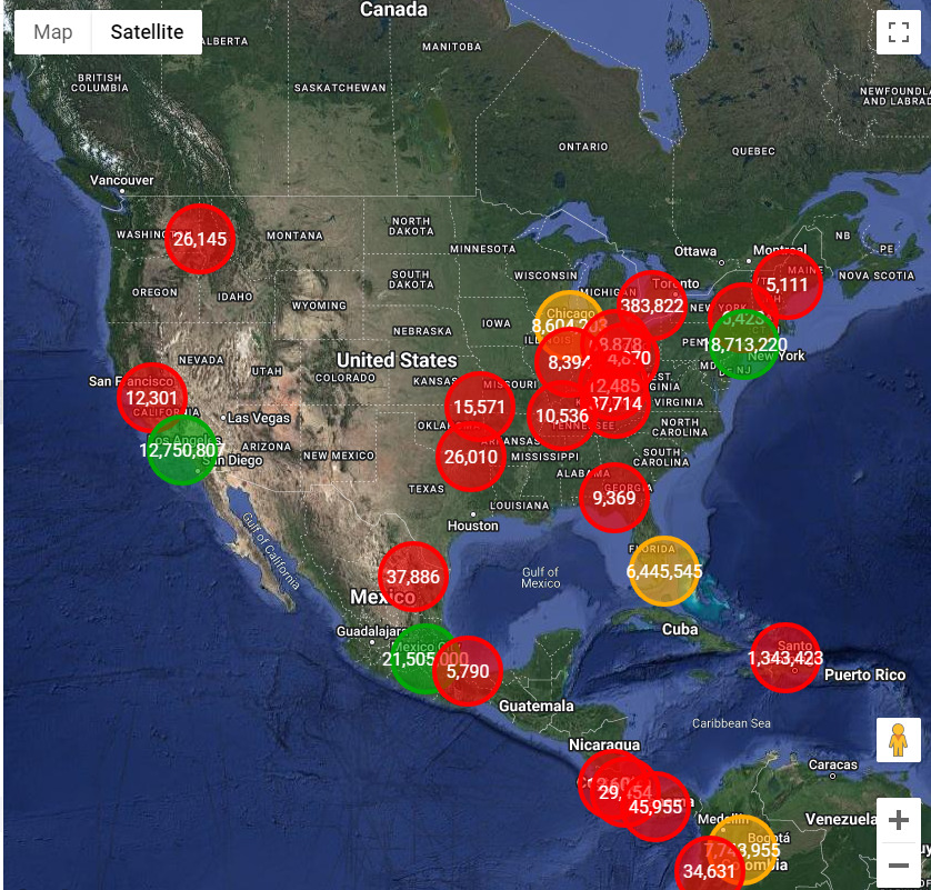 Advanced Google Heat Map | Marketplace | Sisense