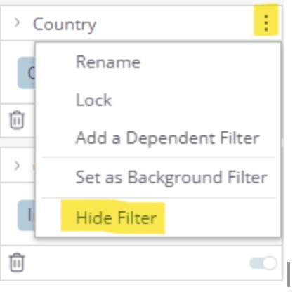 Hide Filters | Marketplace | Sisense