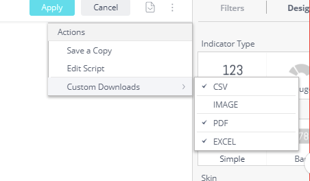 Custom Widget Export Options | Sisense Marketplace